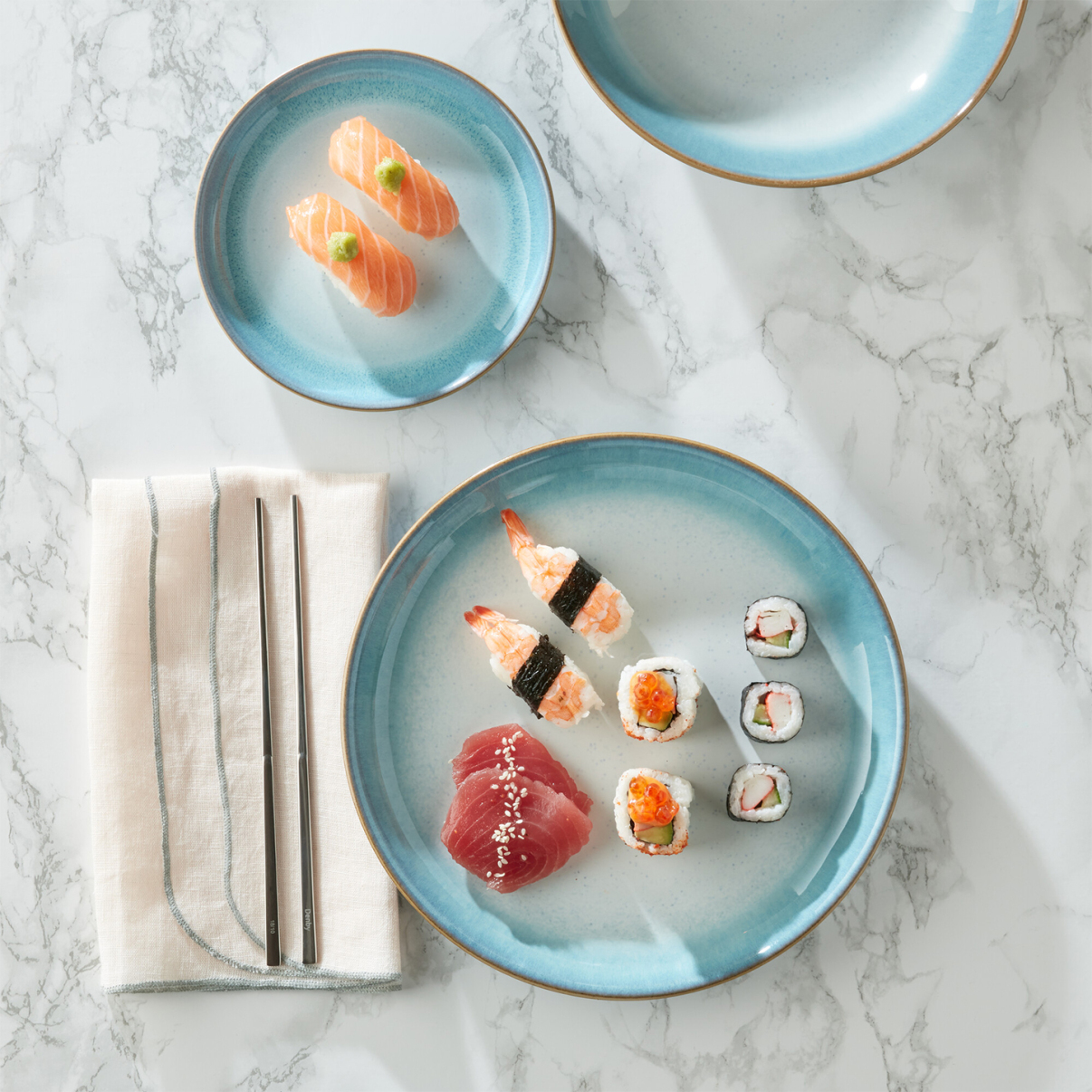 Azure Haze 12 Piece Coupe Dinner Set – Denby