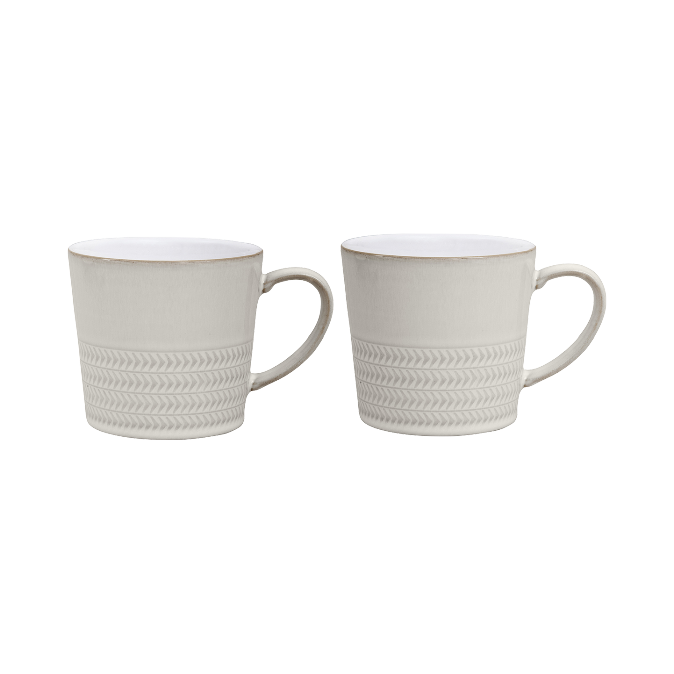 Natural Canvas 2 Textured Mugs Set – Denby
