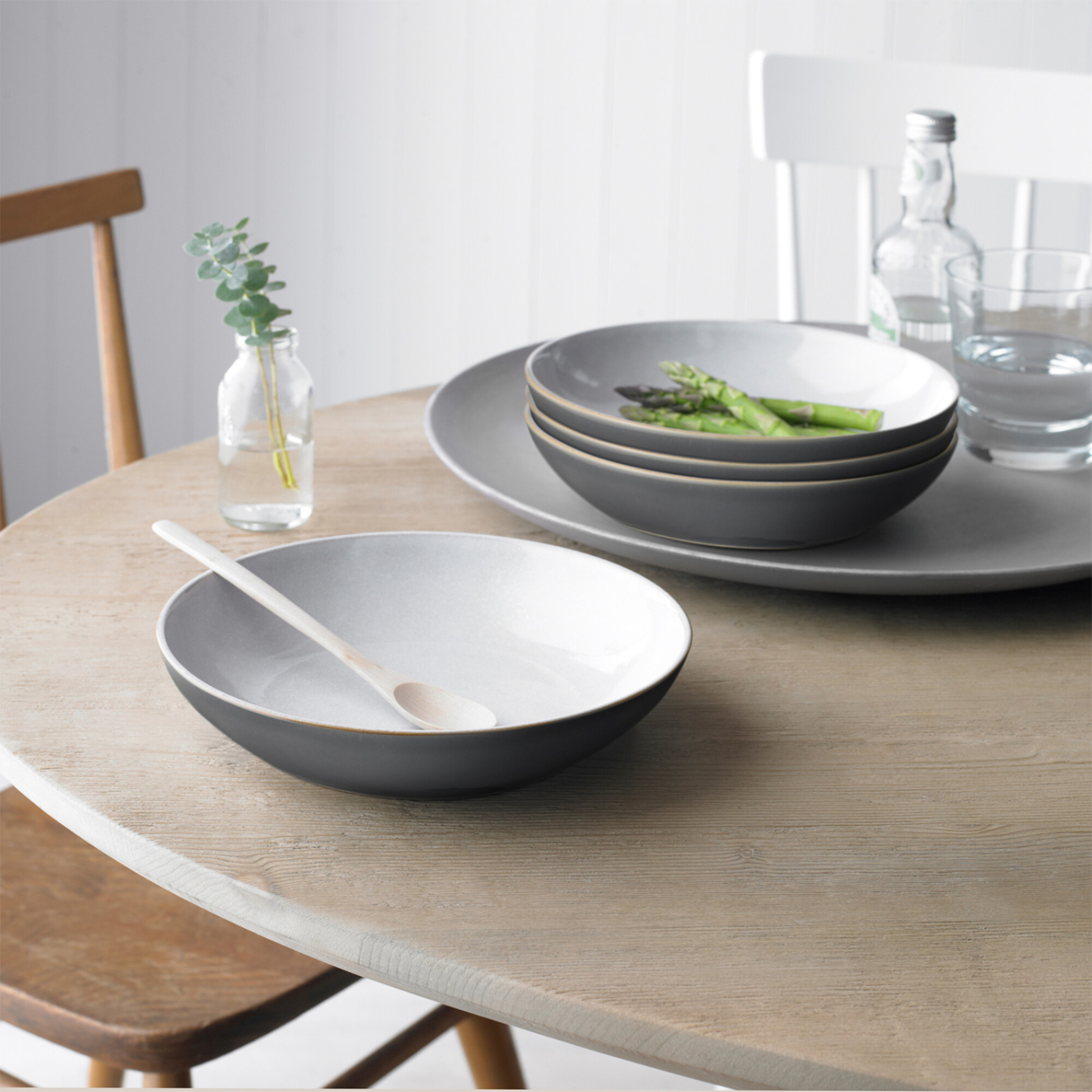 Elements Fossil Grey Pasta Bowl – Denby