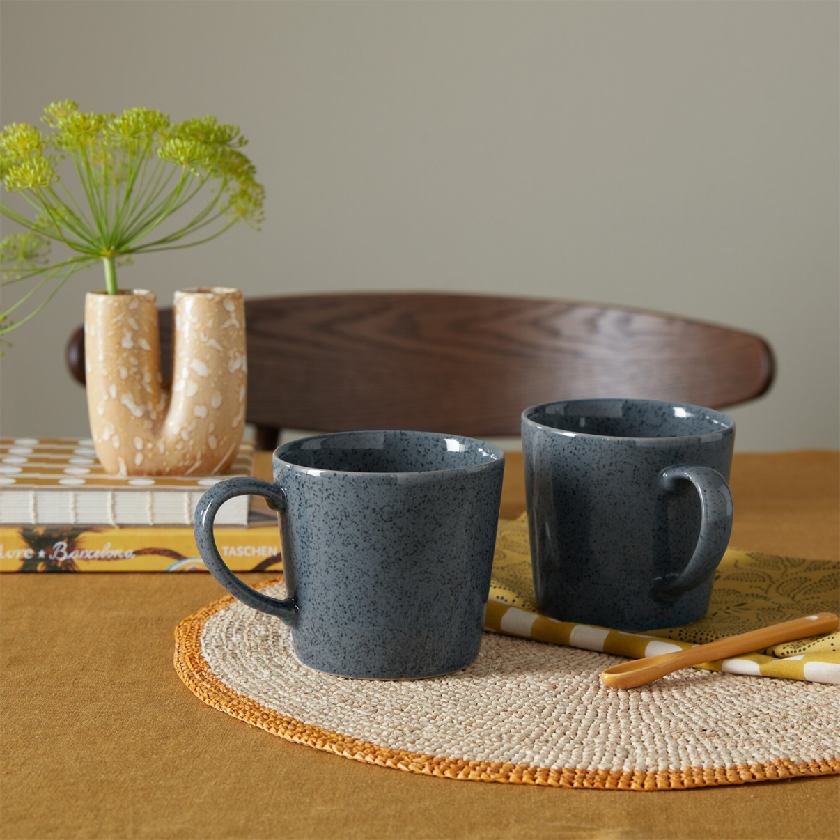 Dark Grey Speckle Mugs - Set Of 2 – Denby