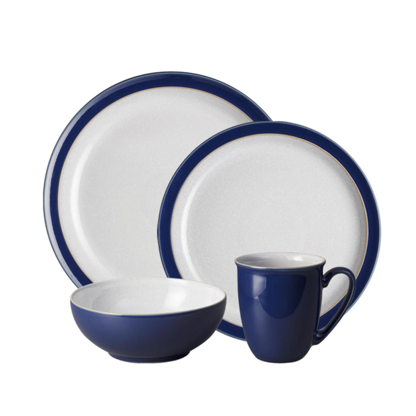 Elements Dark Blue 16 Piece Dinnerware Set – Denby