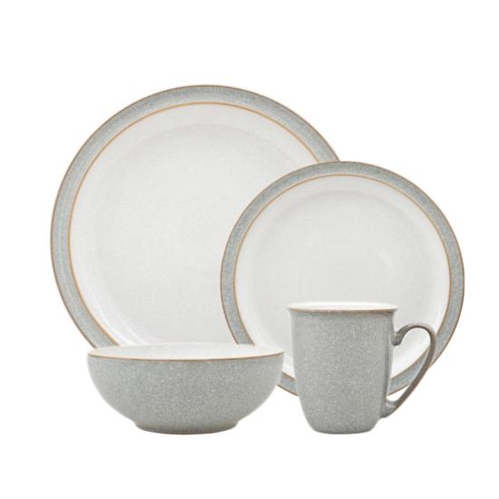 Elements Light Grey 16 Piece Dinnerware Set – Denby