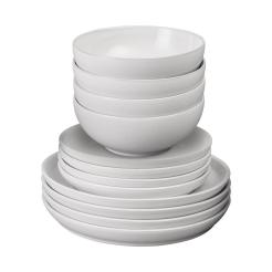 Elements Stone White 12 Piece Dinnerware Set – Denby