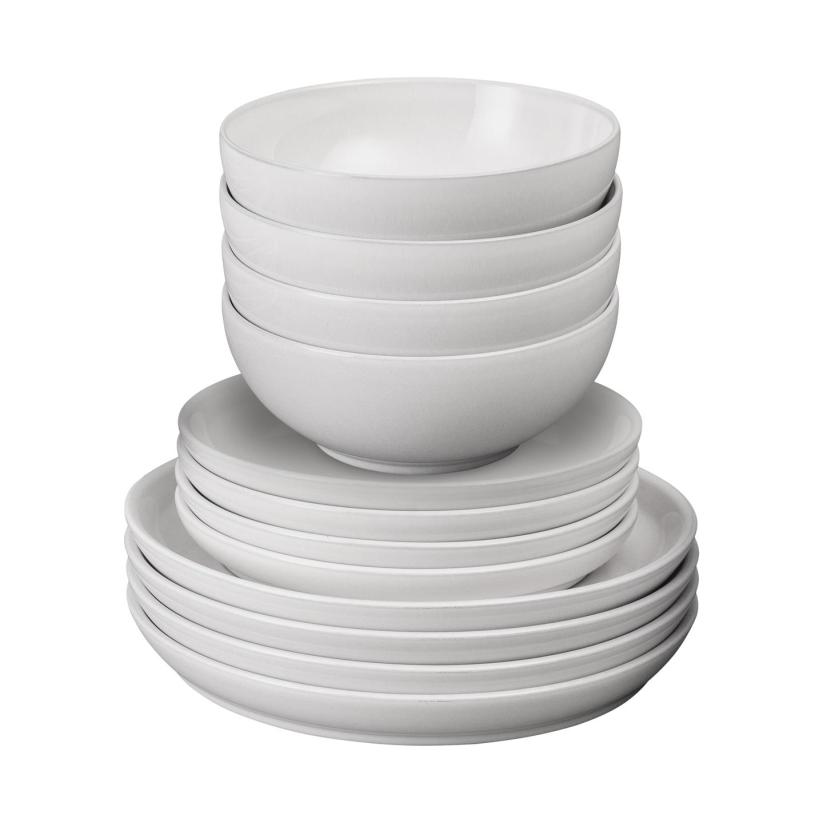 Elements Stone White 12 Piece Dinnerware Set – Denby