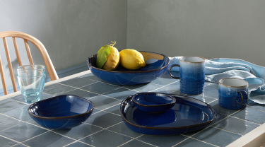 Imperial Blue X Ercol and Roberts Radio – Denby