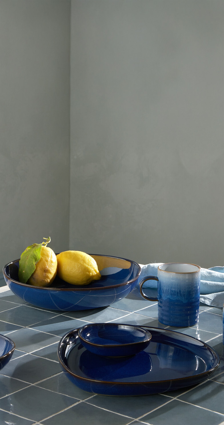 Imperial Blue X Ercol and Roberts Radio – Denby